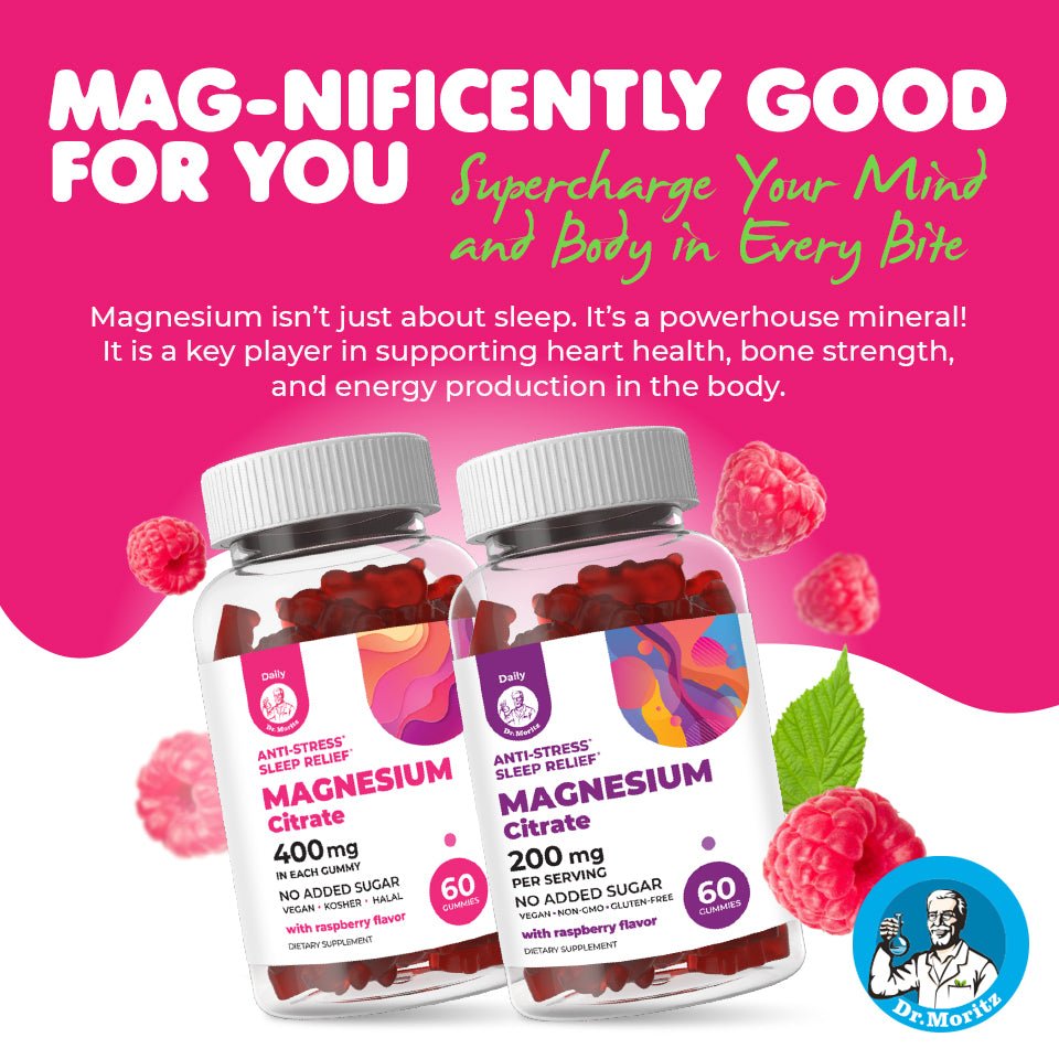 Sugar-Free Magnesium Gummies for Adults -100mg - Dr. Moritz